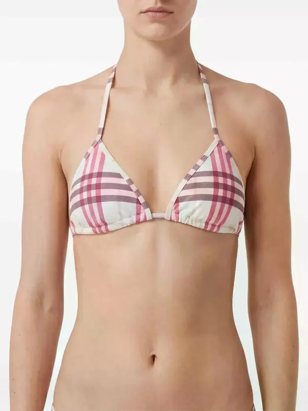 Burberry Check Halterneck Bikini Top