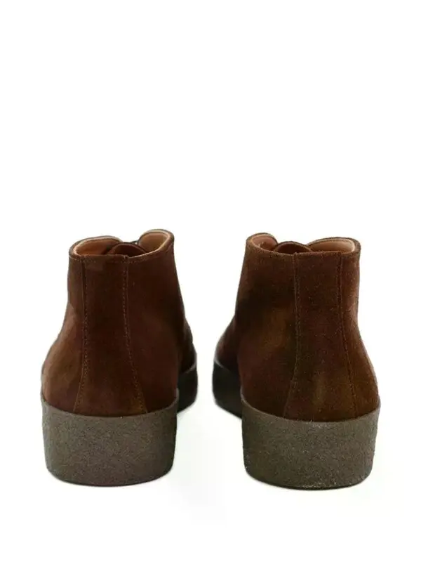 SANDERS Chocolate Suede Lace-up Boots - Brown