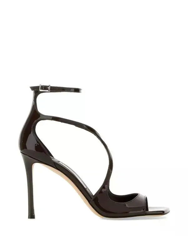 JIMMY CHOO Azia Patent Leather Sandals - Brown