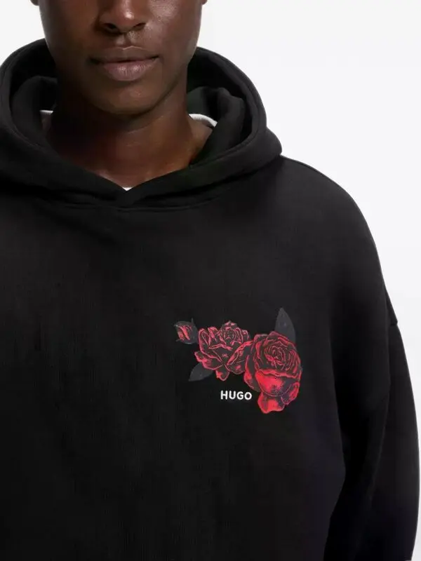 Hugo Floral Print Hoodie