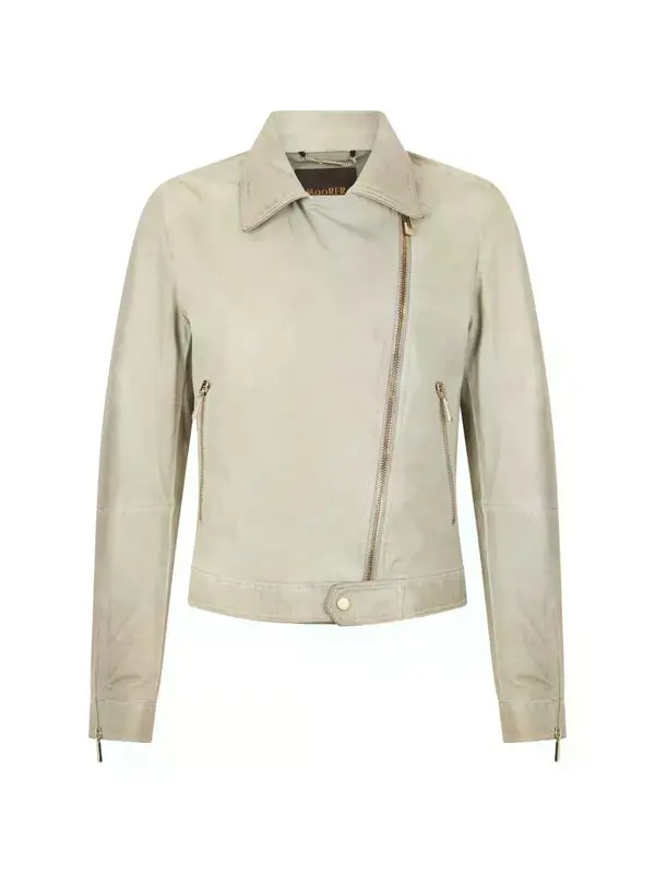MOORER Asymmetrical Leather Jacket