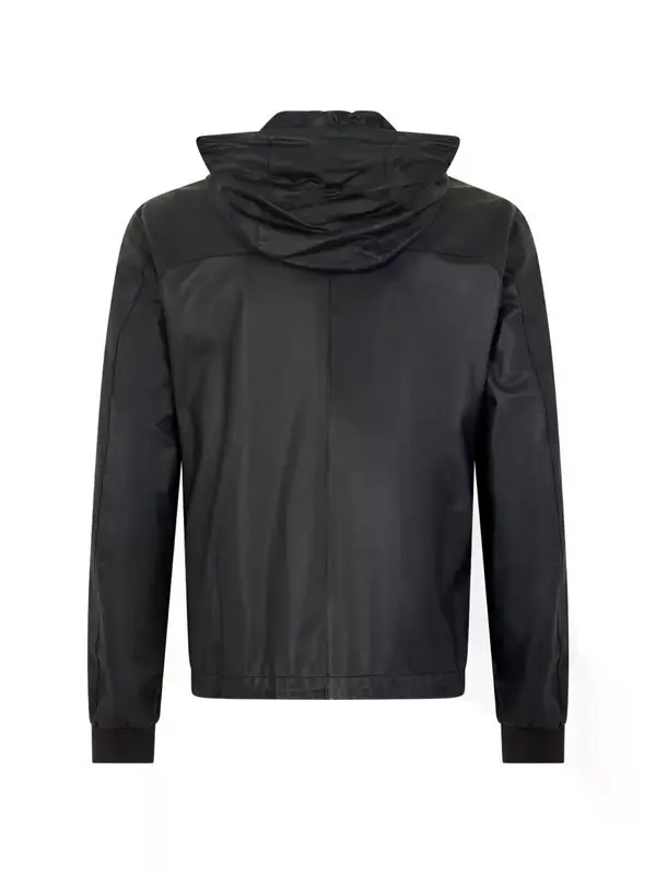 MOORER Hooded Leather Jacket
