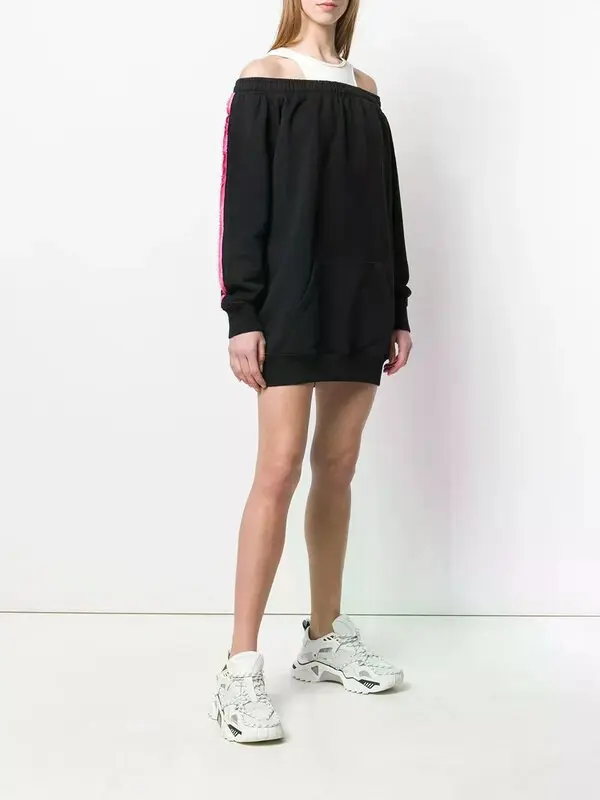 COUNTY OF MILAN Layered Sweatshirt Dress