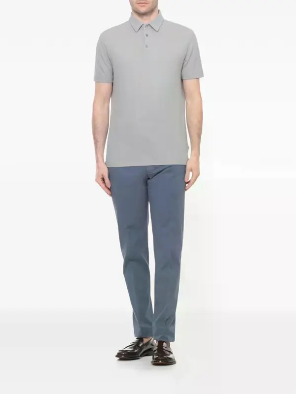 ZANONE Short-sleeve Polo Shirt - Grey