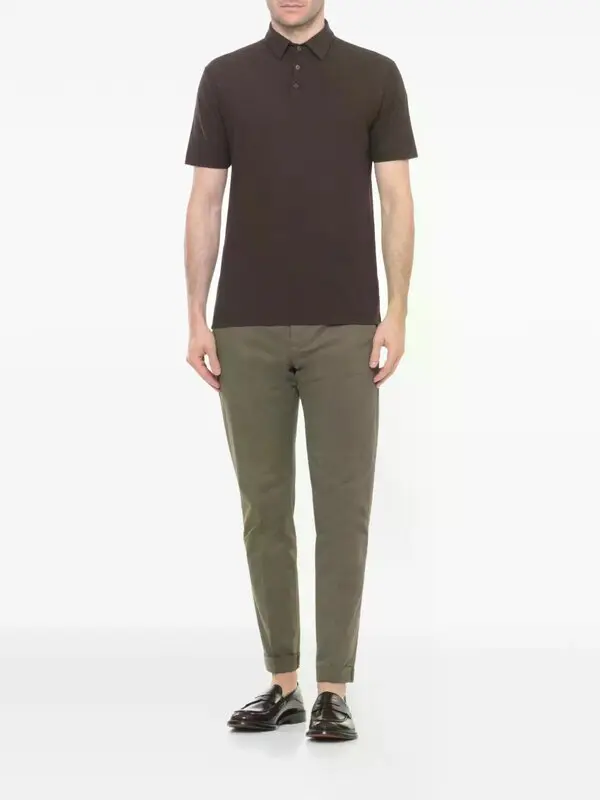 ZANONE Short-sleeve Polo Shirt - Brown