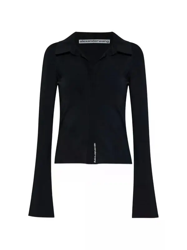 Alexander Wang Long-sleeve Polo Collar Blouse