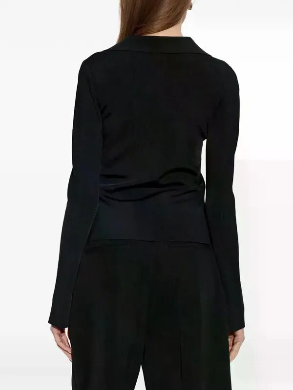 Alexander Wang Long-sleeve Polo Collar Blouse