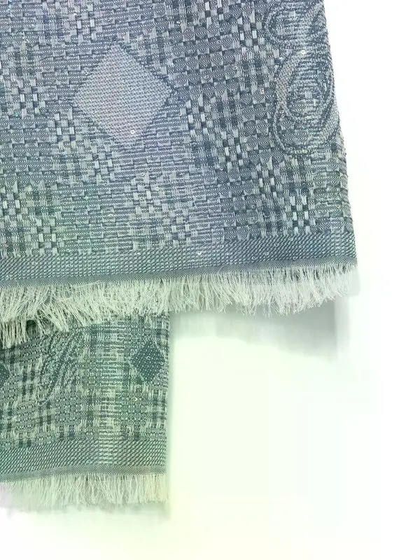 Emporio Armani Geometric Scarf - Blue