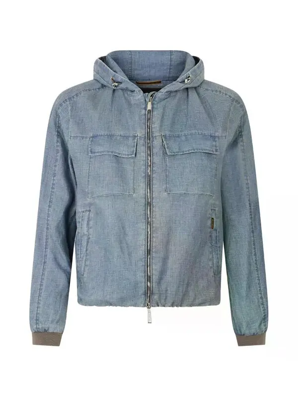 MOORER Hooded Zip-up Jacket