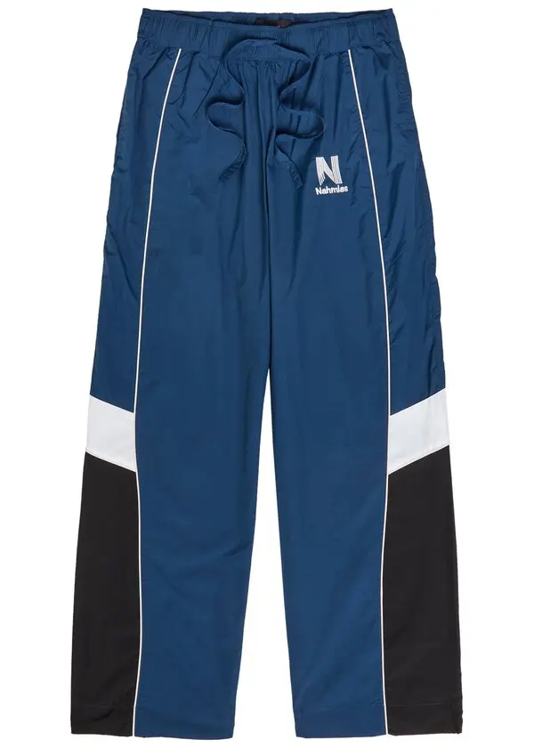 NAHMIAS Warm Up Panelled Shell Track Pants - Blue