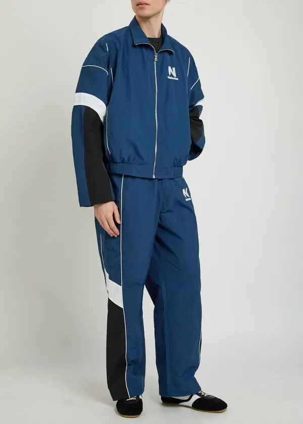 NAHMIAS Warm Up Panelled Shell Track Pants - Blue