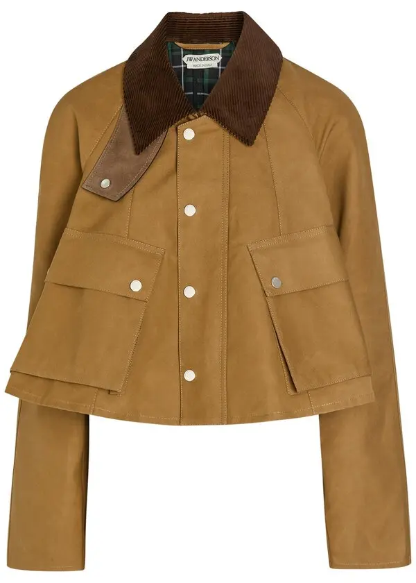 JW Anderson Barn Corduroy Collar Cotton Jacket - Brown