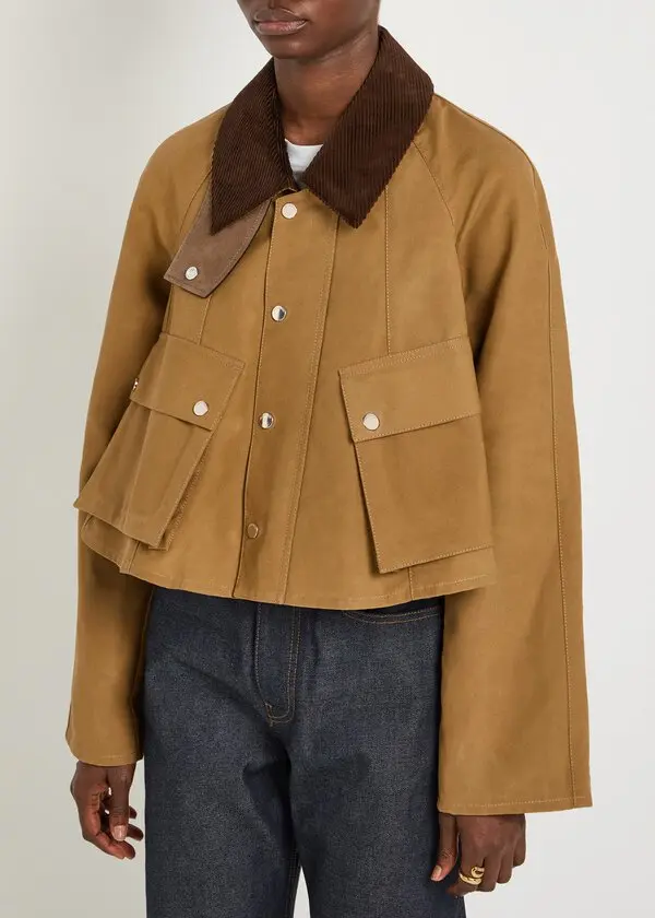 JW Anderson Barn Corduroy Collar Cotton Jacket - Brown