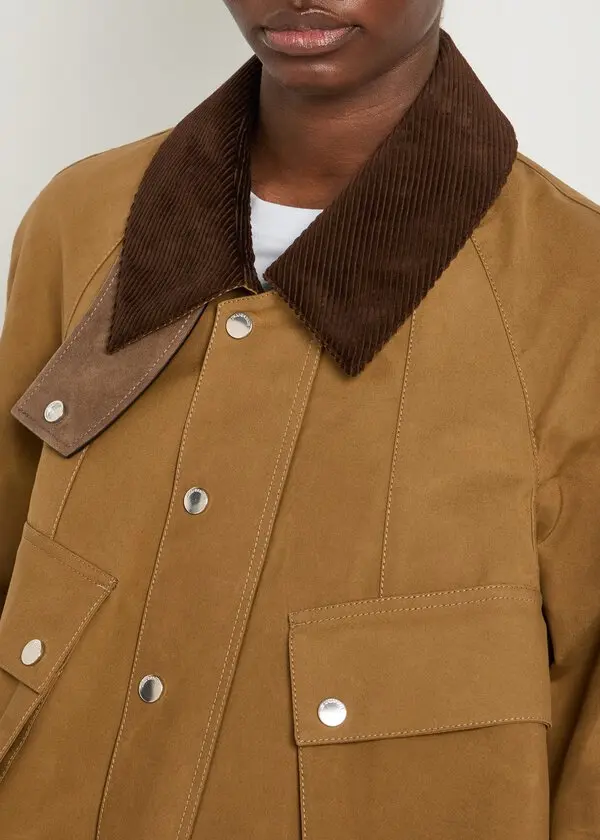 JW Anderson Barn Corduroy Collar Cotton Jacket - Brown