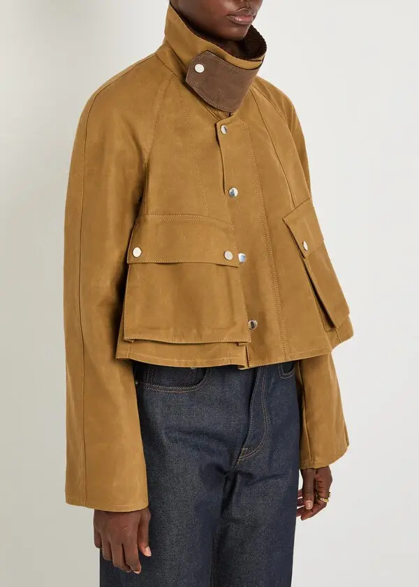 JW Anderson Barn Corduroy Collar Cotton Jacket - Brown