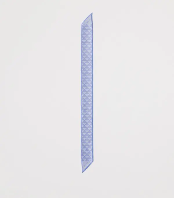 Prada Silk Triangle Skinny Scarf - Turquoise