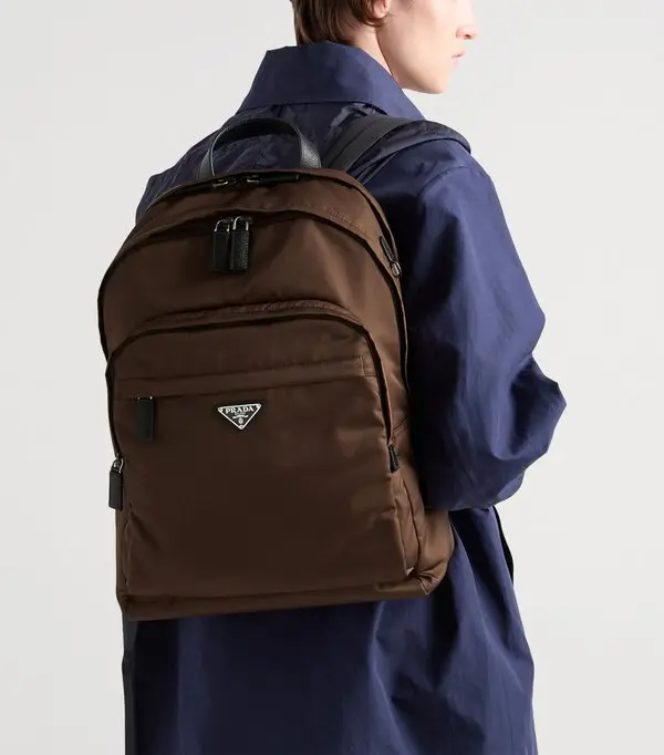 Prada Re-nylon And Saffiano Leather Backpack
