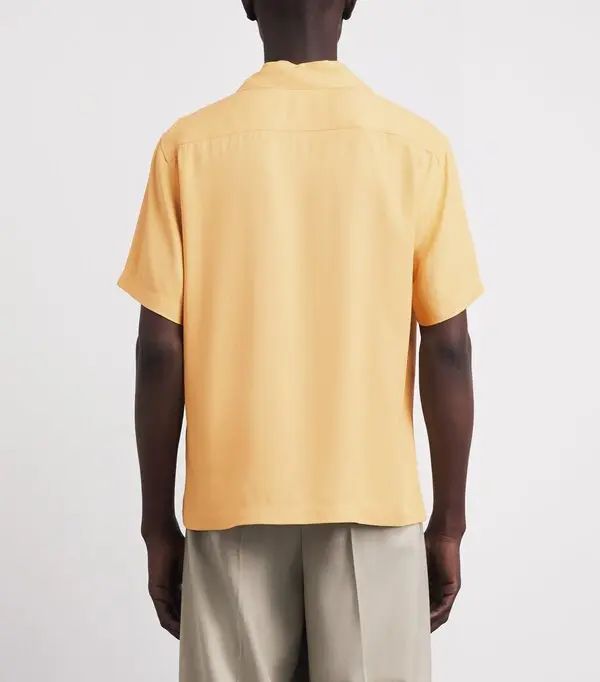 Sandro Linen Short-sleeve Shirt - Yellow