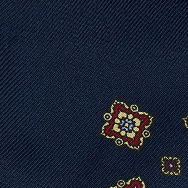 Dunhill Mulberry Silk Rose Pocket Square - Red