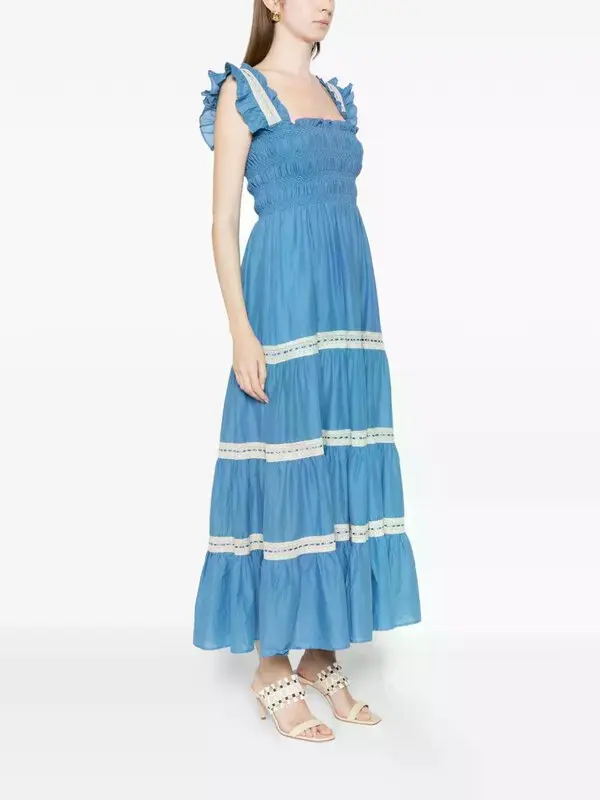 Rixo Aubrie Cotton Lace Midi Dress