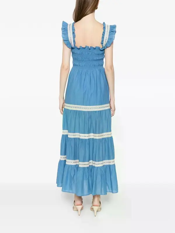 Rixo Aubrie Cotton Lace Midi Dress