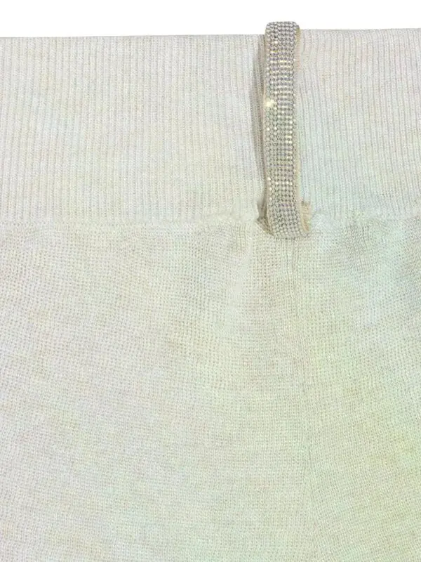 Fabiana Filippi Embellished Ribbed Waistband Trousers