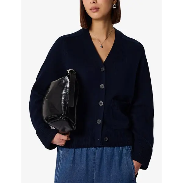 Whistles V-neck Cotton Cardigan