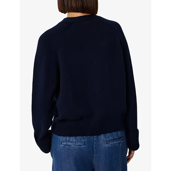 Whistles V-neck Cotton Cardigan