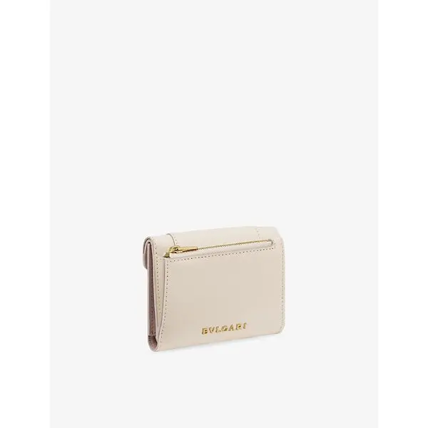 BVLGARI Serpenti Tri-fold Leather Wallet