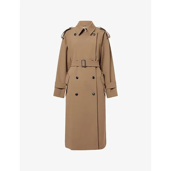 Max Mara Double-breasted Wool Trench Coat - Brown