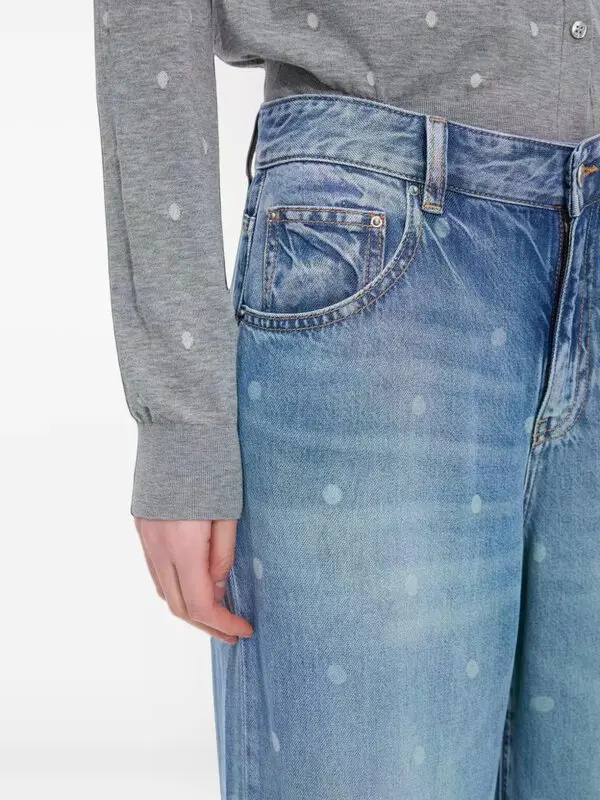 JNBY Polka Dot Flared Jeans