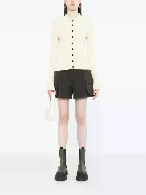 JNBY Floral Embroidered Cargo Shorts - Brown