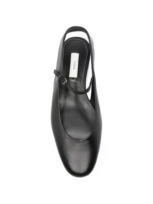 TOTEME Nappa Leather Mary Jane Slingbacks - Black