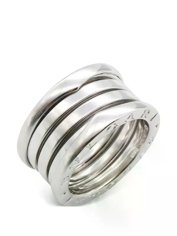 BVLGARI 18k White Gold B.zero1 Four Bands Ring - Silver