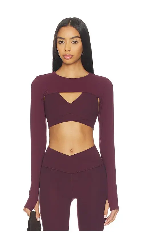 Splits59 Amelia Airweight Lite Shrug - Wine