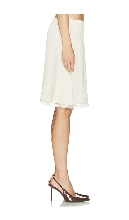 Lioness Bella Midi Skirt With Lace Hem