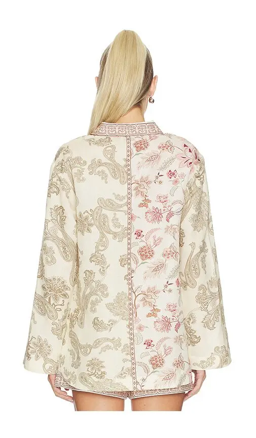 Hemant & Nandita Drop Shoulder Collared Tunic - Neutral