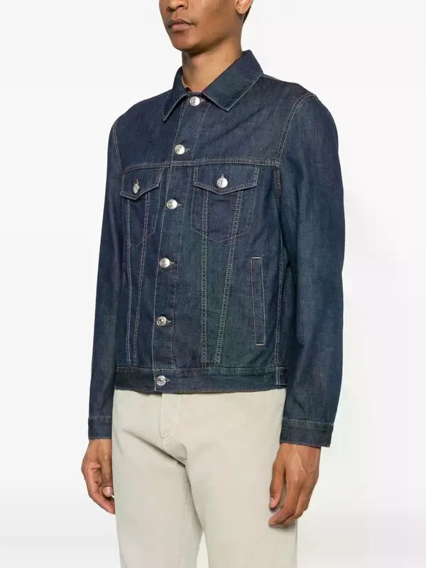 Brunello Cucinelli Denim Button Jacket