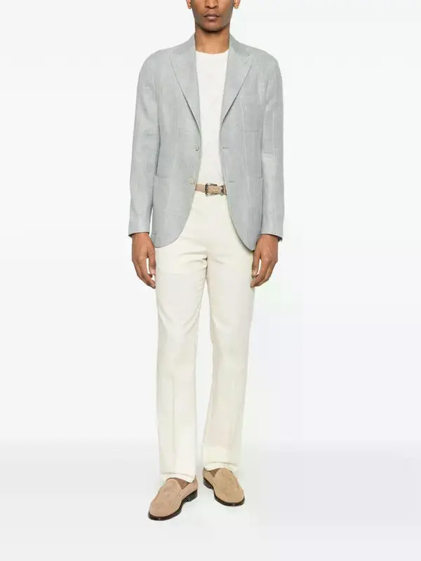 Eleventy Striped Button Blazer