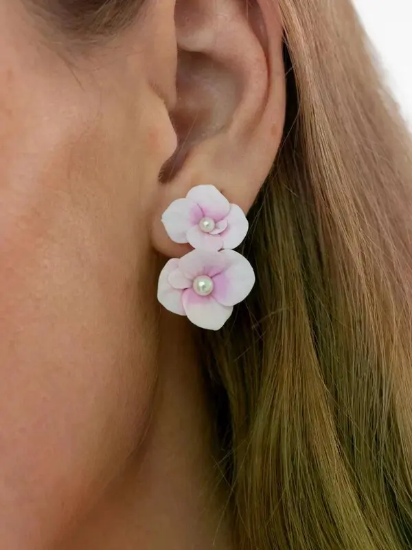 JENNIFER BEHR Aylani Floral-motif Earrings - Pink