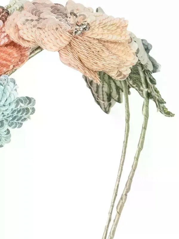 JENNIFER BEHR Milani Floral-appliqué Headband - Pink