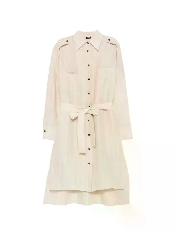 Kiton Striped Belted Shirt Dress