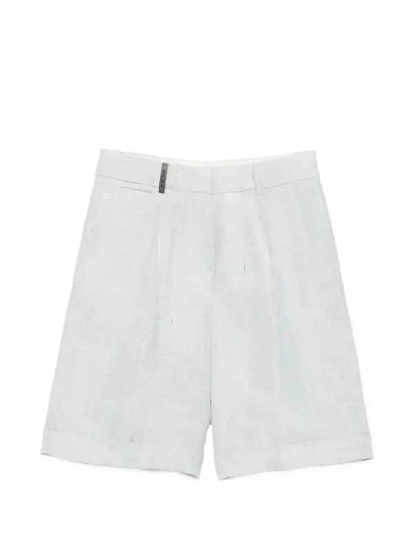 Peserico Tailored Cuffed Shorts - Blue