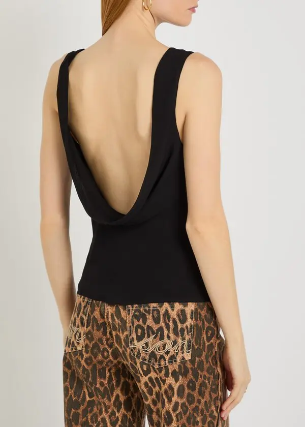 REFORMATION Dorthea Georgette Top With Open Back