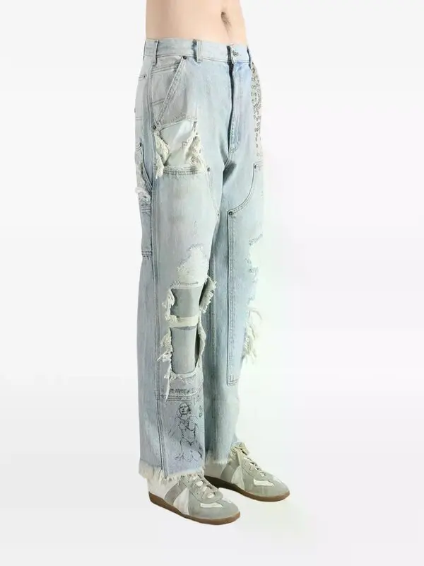 PALY Studded Ripped Trousers