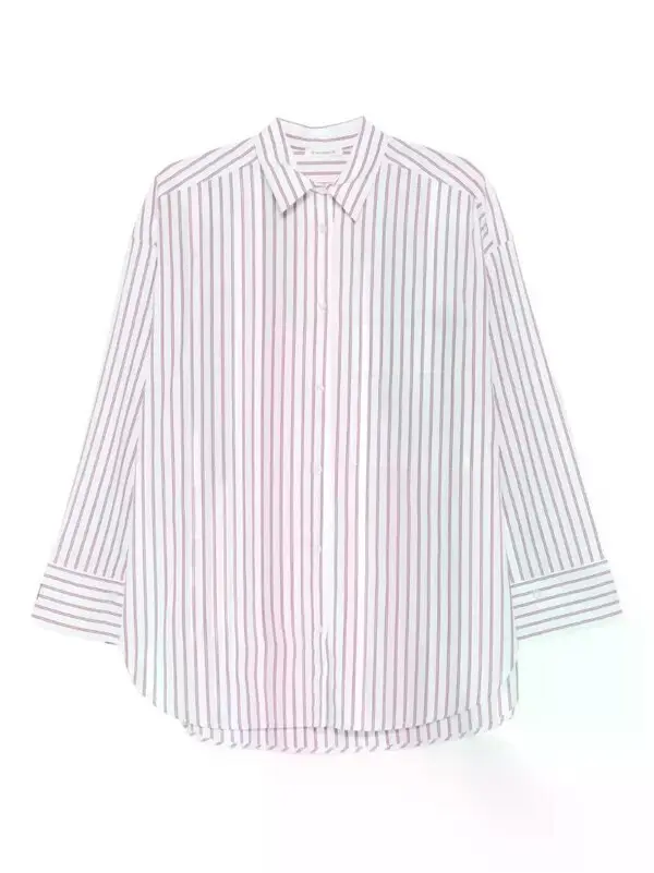 BY MALENE BIRGER Striped Oversized Shirt - Red