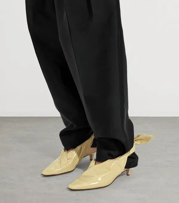 Bottega Veneta Leather Slingback Pumps - Yellow