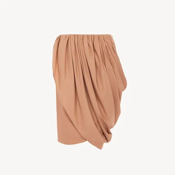 Chloé Cotton Poplin Wrap Skirt - Reef Shell