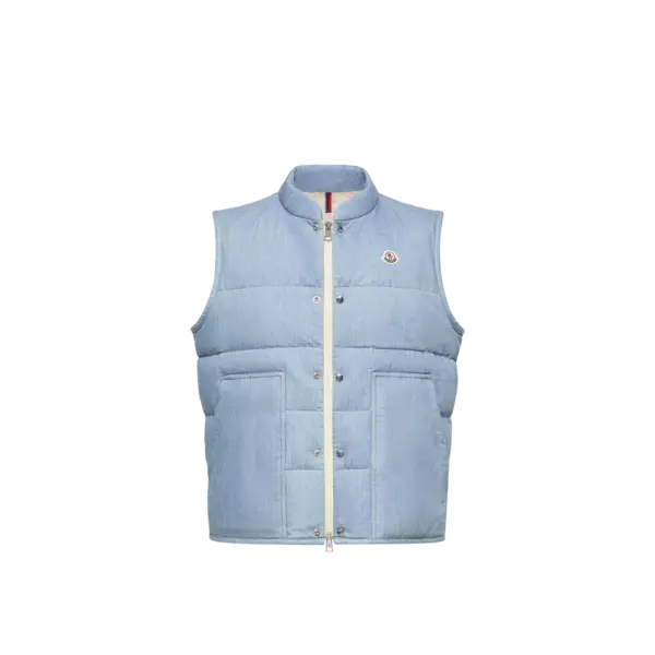 Moncler Heceta Denim Down Gilet