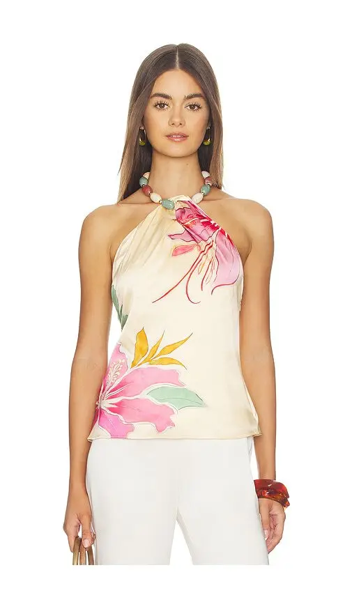 Retrofete Milani Silk Halter Top